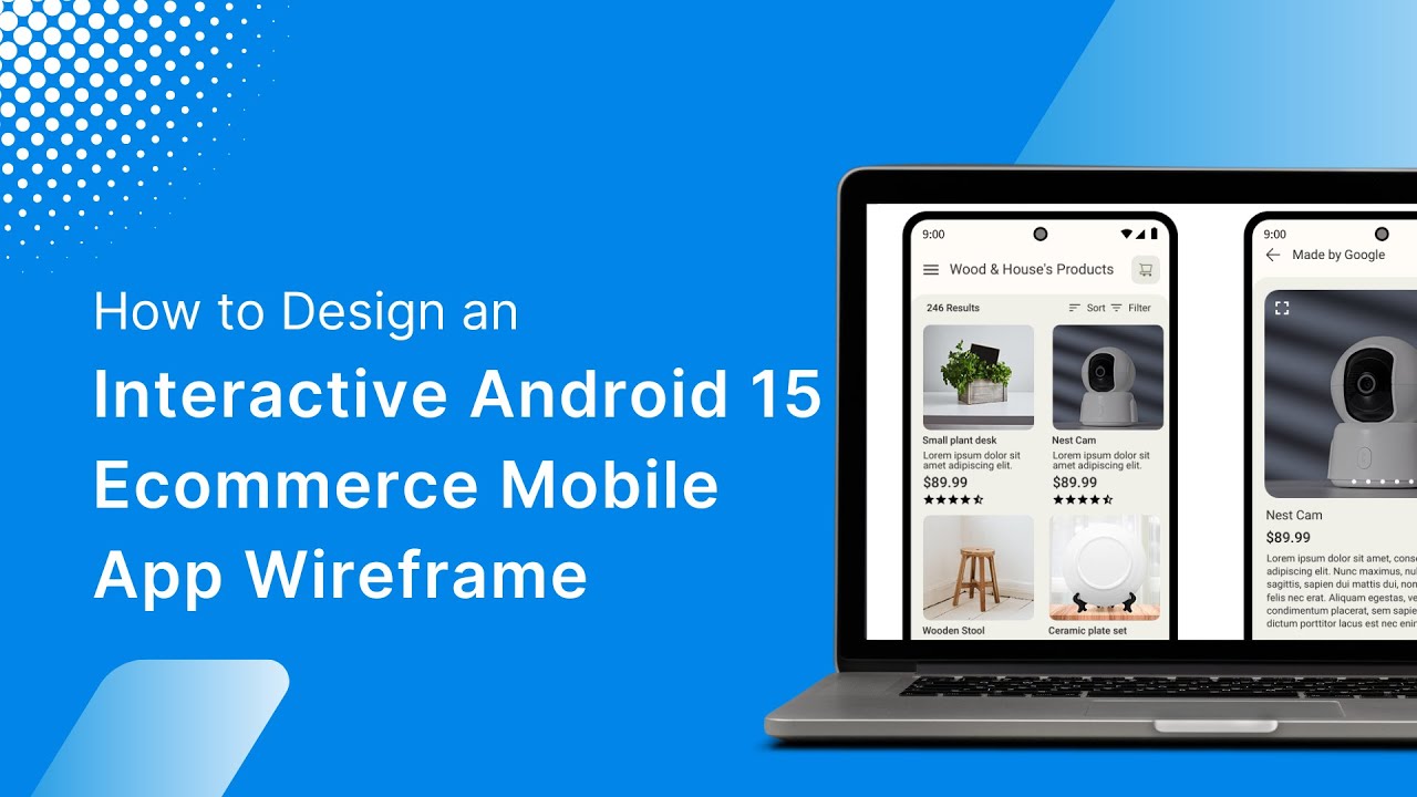 How to Design an Interactive Android 15 Ecommerce Mobile App wireframe ...
