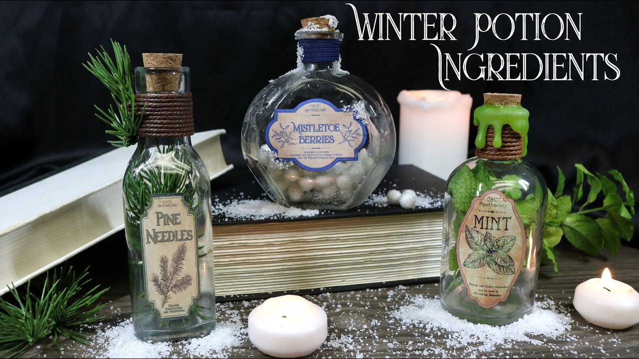 Winter Potion Ingredients : Pine : Mistletoe Berries : Mint : DIY ...