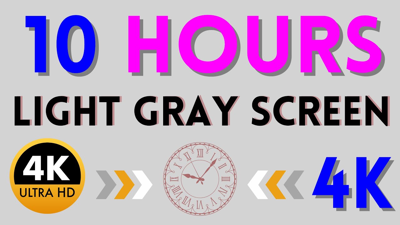 10 Hours of Soft Light Gray 4K Screen | Perfect for Editing, Design ...