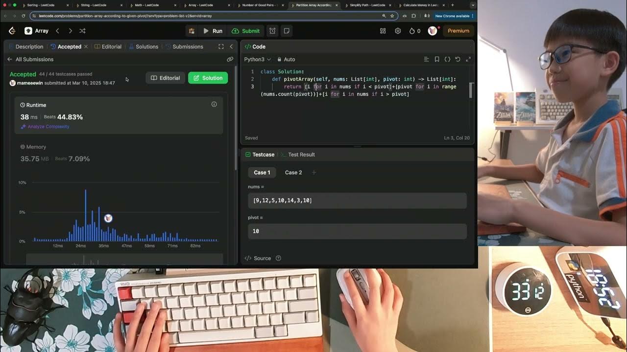 LeetCode | Python | HHKB keyboard | 40 min real time | no talking | EP-35 - YouTube
