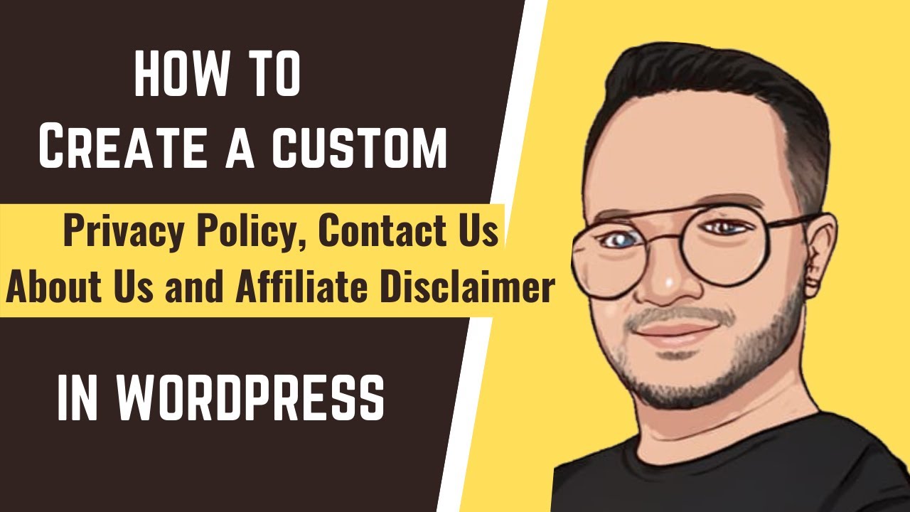 How to Create Contact Us, Privacy Policy, Disclaimer And About Us Page ...