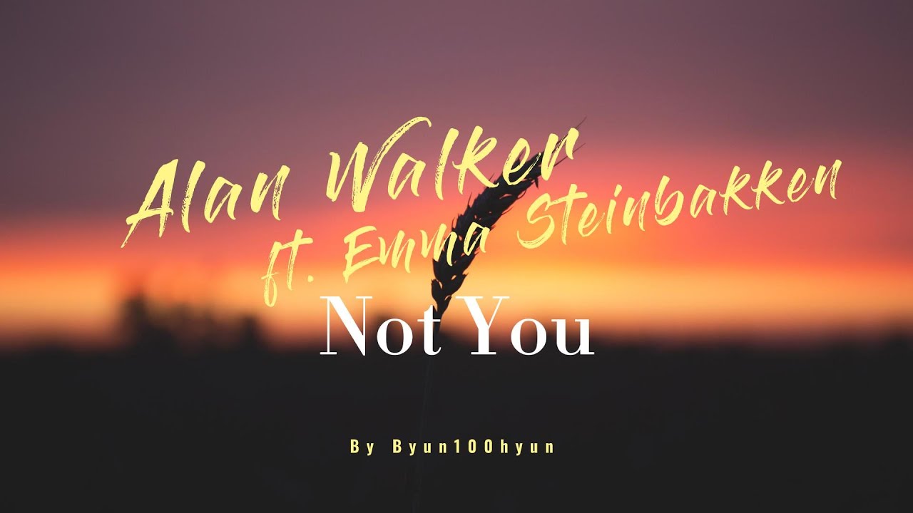 Alan Walker x Emma Steinbakken - Not You (Lyrics) - YouTube