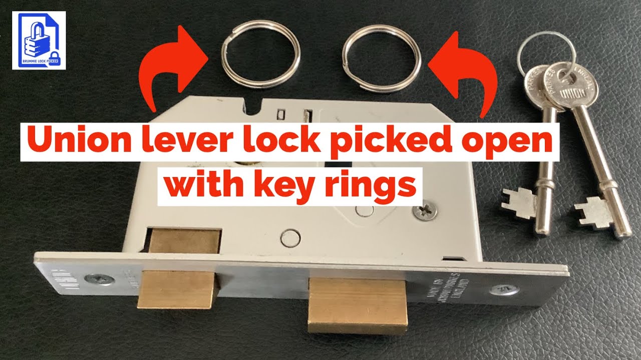 555. Union Mortice lever lock picked open with tension tool and lock ...