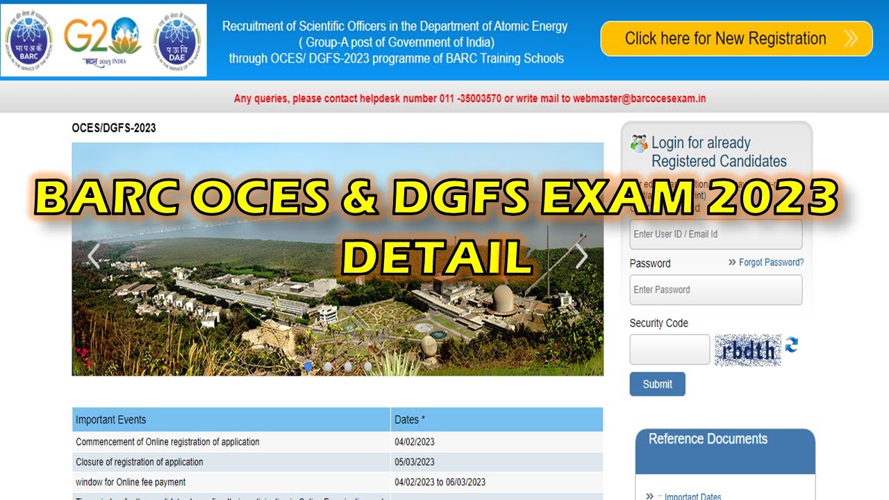 BARC OCES & DGFS 2023 EXAM DETAILS #barcexam #barcocesexam2023 # ...