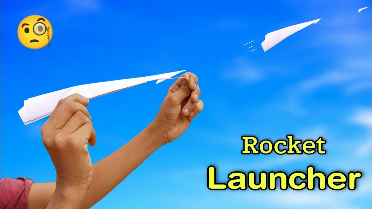 paper rocket launcher, flying paper rocket, how to make rocket, flying ...