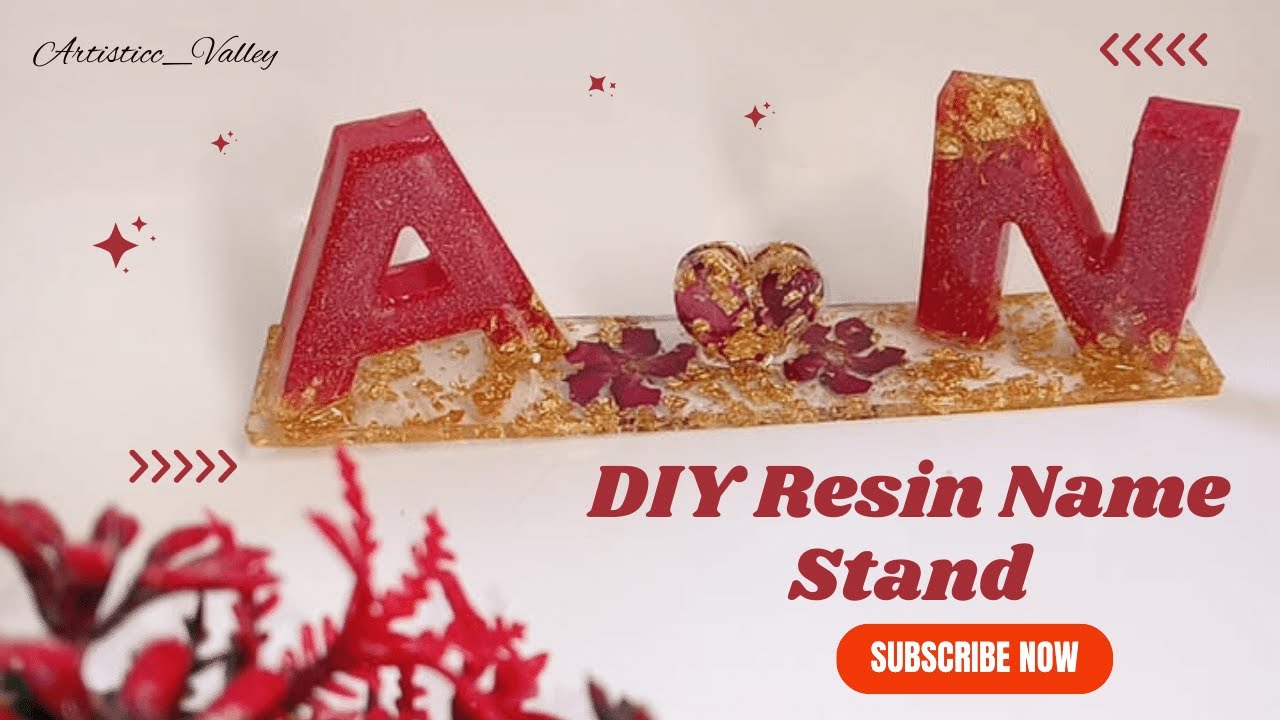 Resin Name Stand Tutorial | How to make Resin Name Stand | Easy Resin ...
