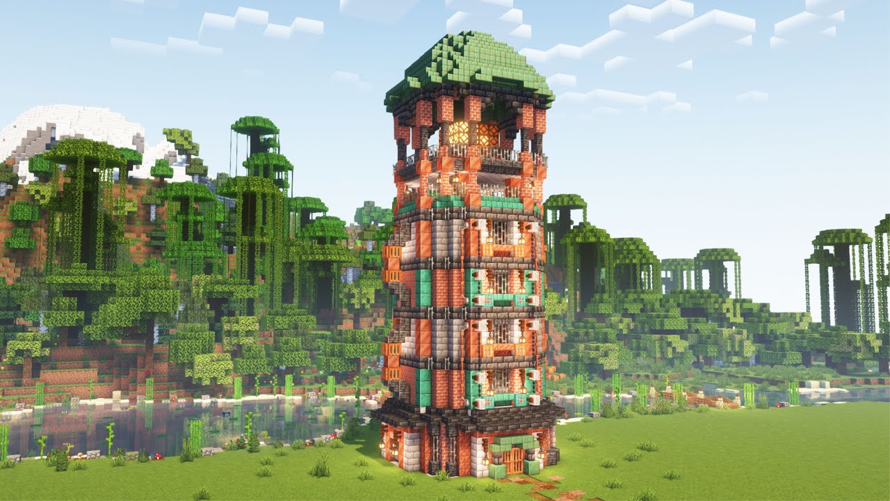 How to build Steampunk Lighthouse - Minecraft tutorial - YouTube