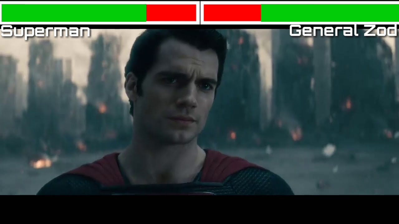Superman Vs General Zod With HealthBars HD Part (1/2) [FINAL BATTLE ...