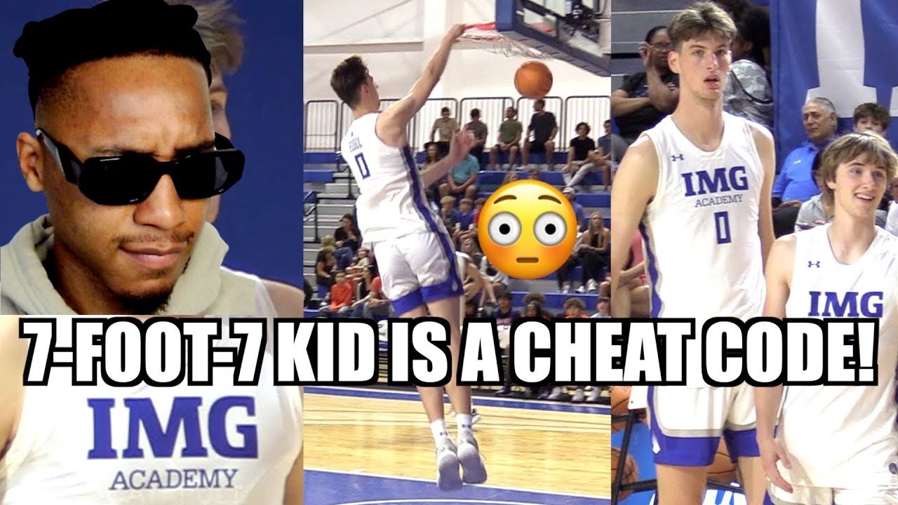OLIVIER RIOUX (WORLD'S TALLEST TEENAGER) SENIOR DEBUT!! IMG ACADEMY ...