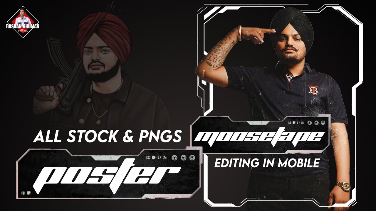 SIDHU MOOSE WALA MOOSETAPE POSTER EDITING IN PICSART MOBILE | PICSART ...