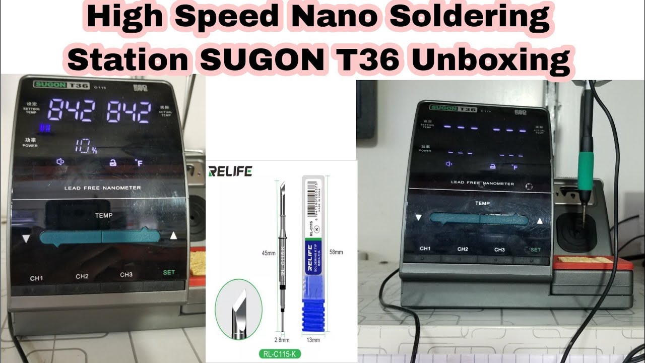 Sugon T36 Nano Meter Nano Soldering Station Unboxing || STVI - YouTube