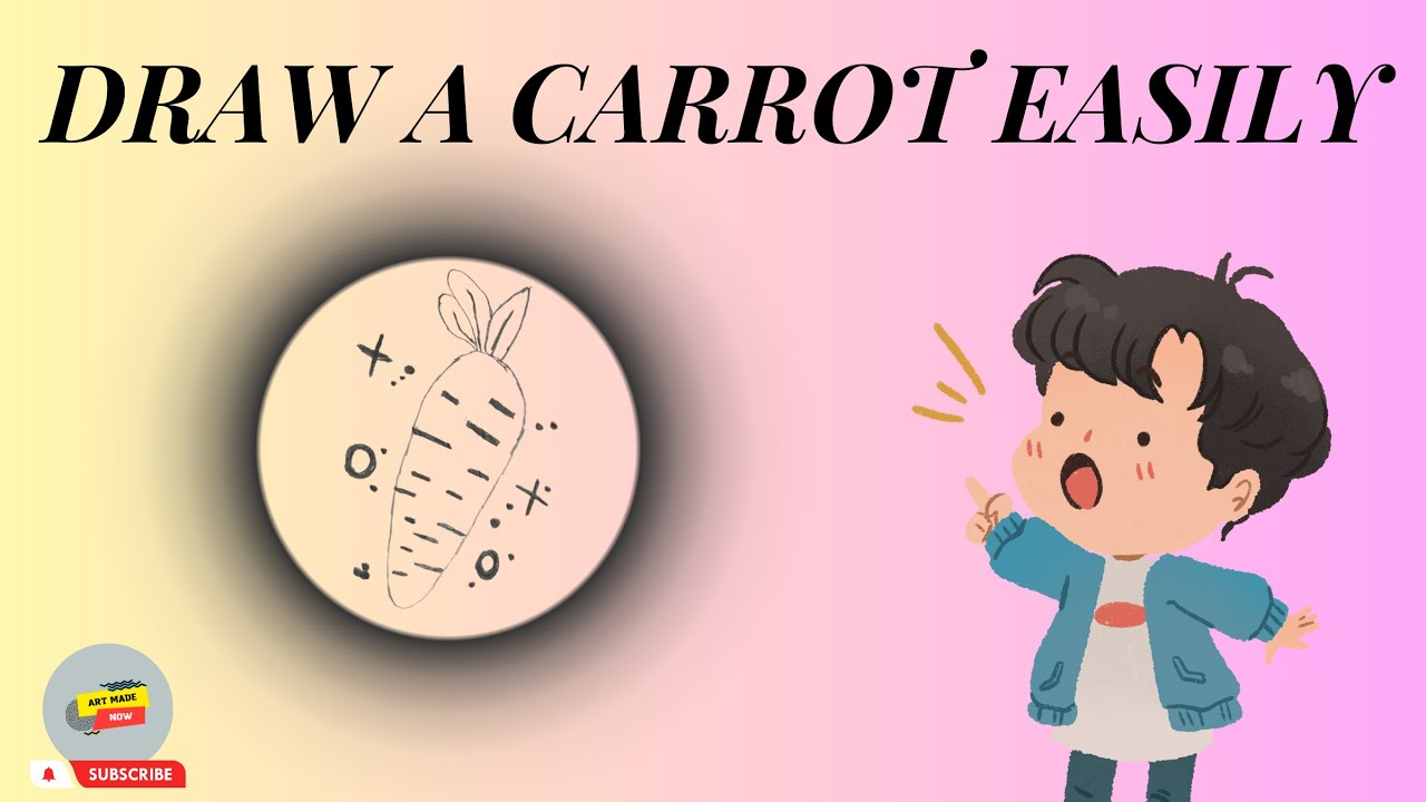 🥕🖌️ Sketching Simplicity: Drawing a Carrot with Ease! #DRAWING #CARROT ...