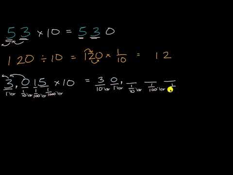 Ondalık Sayıları 10’la Çarpma ve 10'a Bölme (Matematik) (Aritmetik)