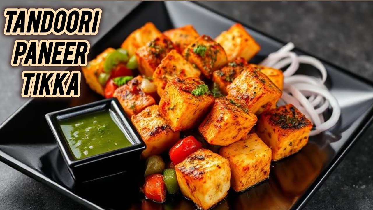 Tandoori Paneer Tikka Recipe on Streets | Paneer Tikka Plating with ...