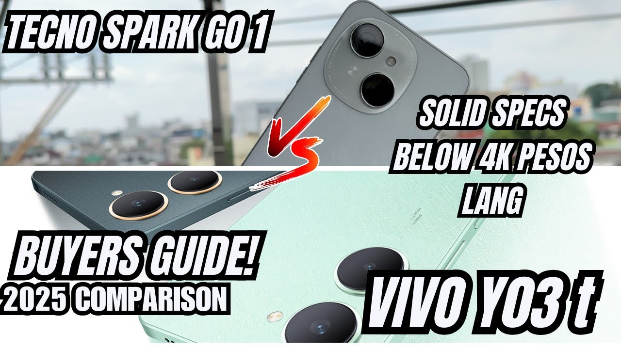 TECNO SPARK GO 1 VS VIVO YO3T: SUPER MURA NA PHONES BELOW 4K PESOS LANG ...