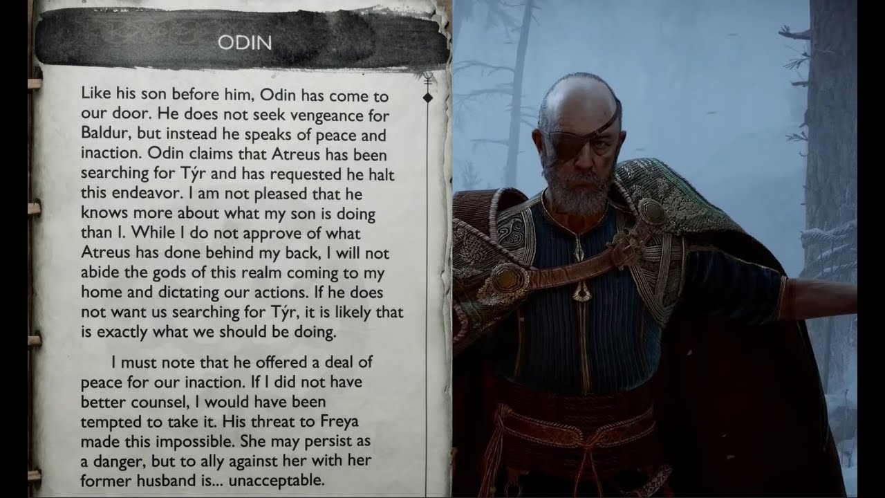 Kratos thoughts on Odin and his kin... God of war Ragnarok - YouTube