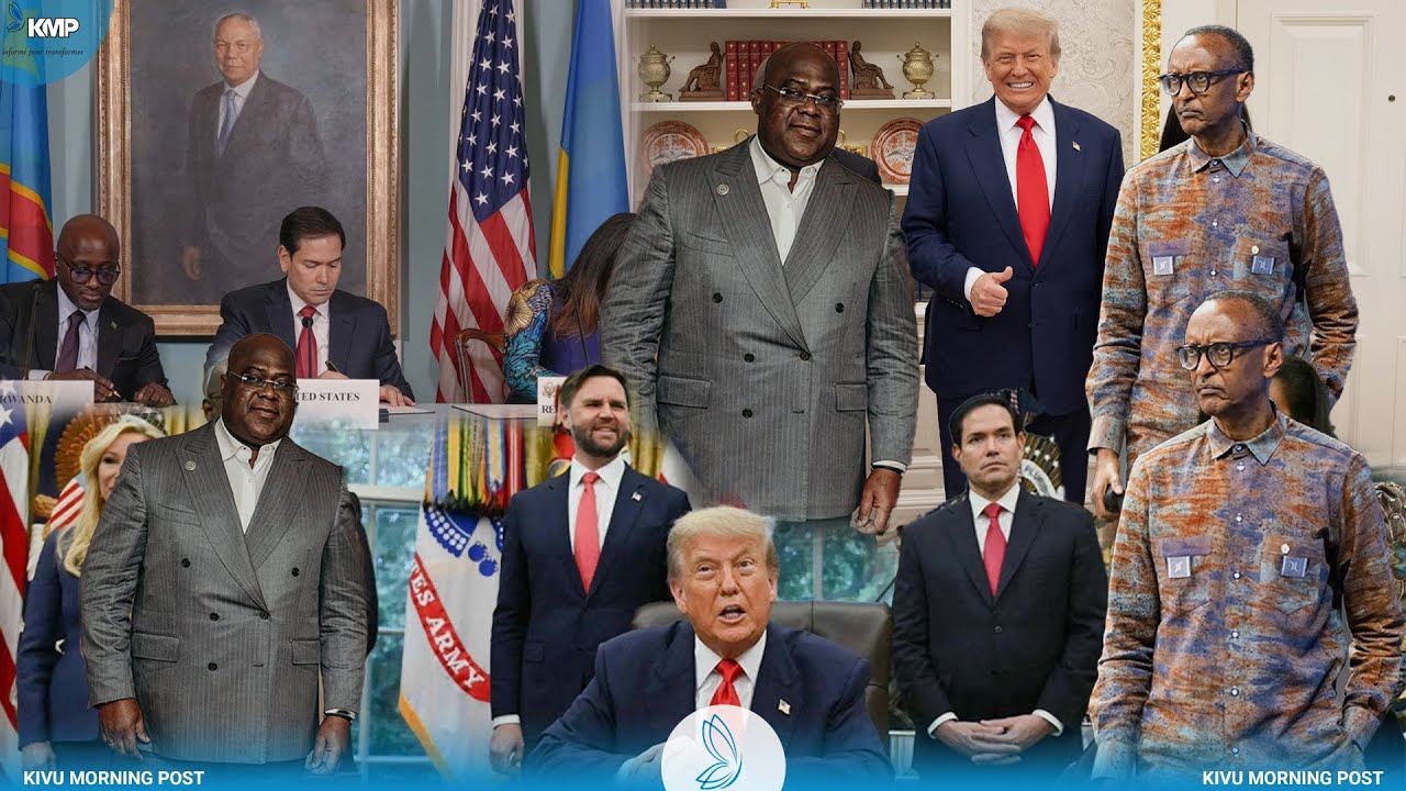 RDC-RWANDA : TSHISEKEDI ET KAGAME À WASHINGTON, ACCORD FINAL AVEC TRUMP ...