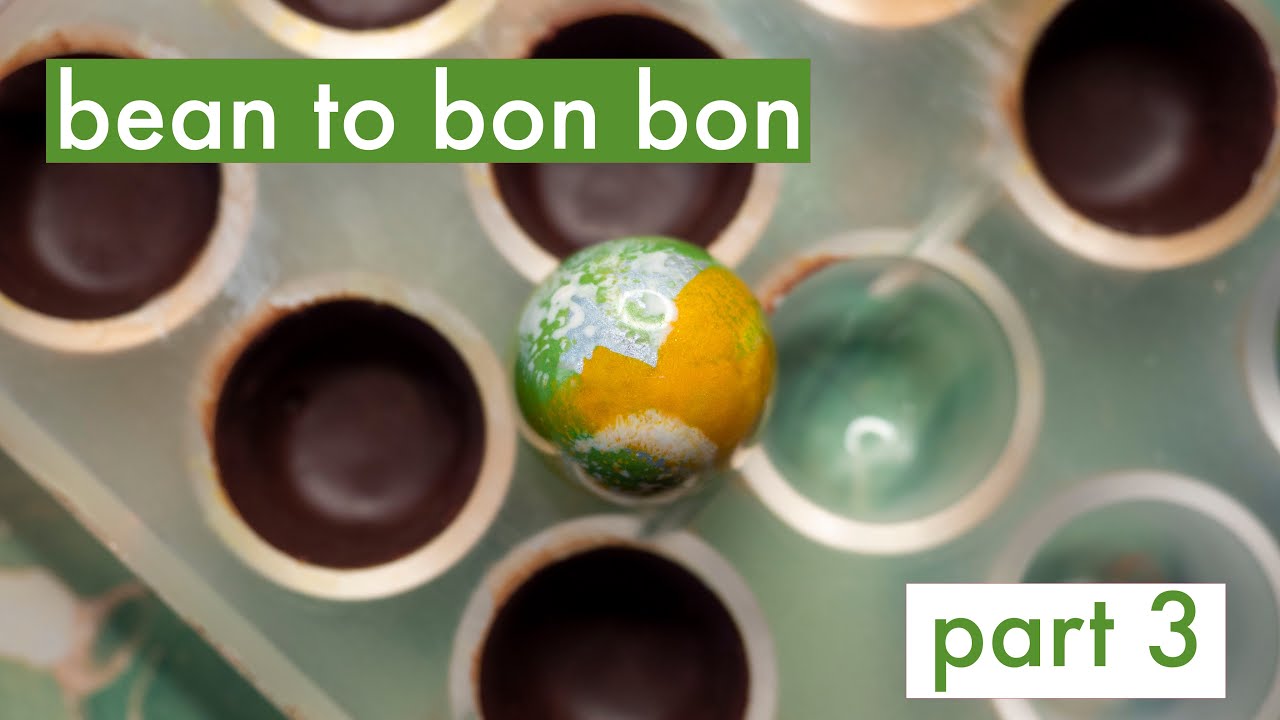 From Bean to Bon Bon a delicious DIY project - Part 3 coloring and creating shells - YouTube