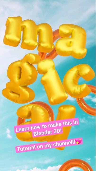 Learn how to make inflated text in Blender! Watch on my channel🩷 #blender3d #3dtutorial # ...