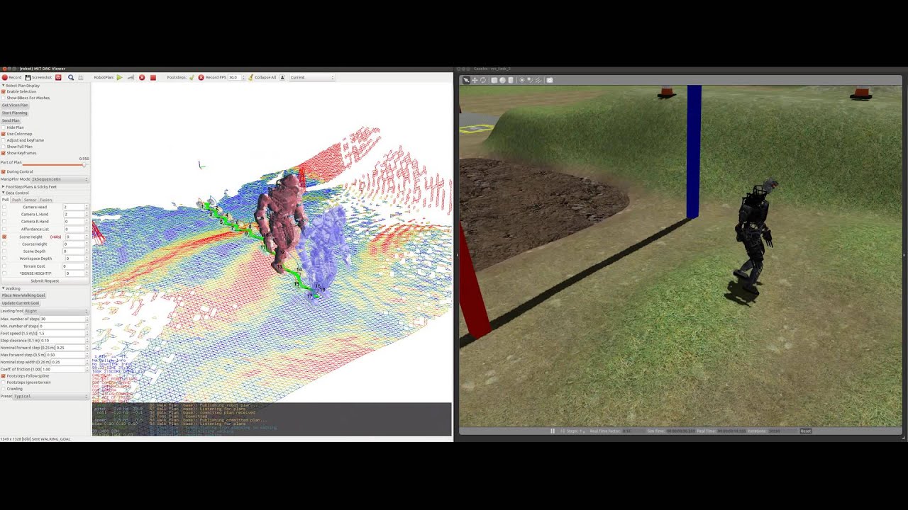 Atlas walking in VRC simulation environment - YouTube