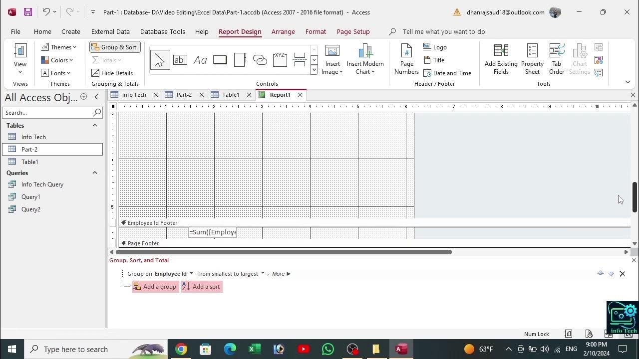 How to Create Report in Microsoft Access in Nepali || Microsoft Access Ma Report kasari tayar ...