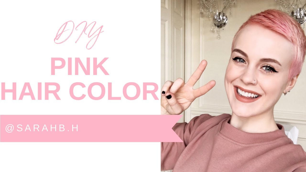 DIY Pink Hair Color With @Sarahb.h - YouTube