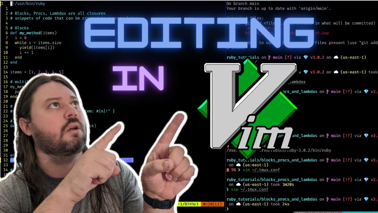 Editing in Vim - YouTube