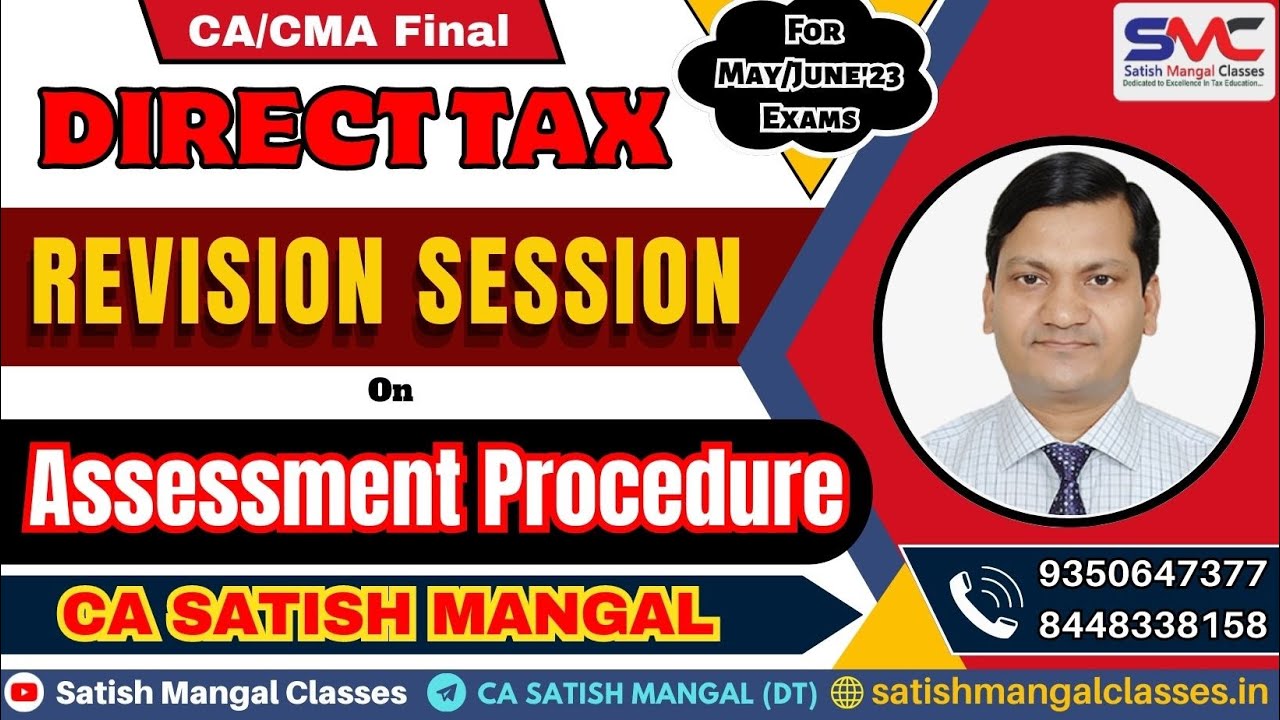 CA Final !! Revision Session on ASSESSMENT PROCEDURE !! In-Depth ...