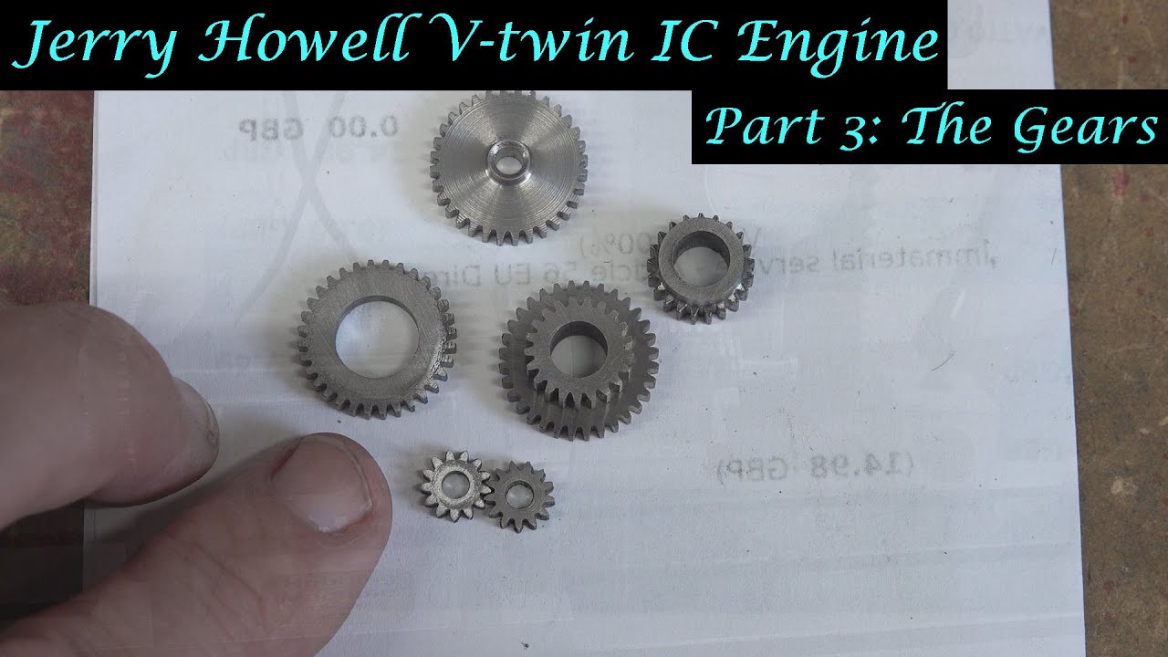 #MT49 Part 3 - Jerry Howell V-twin IC Engine. The Gears - Finally! In ...