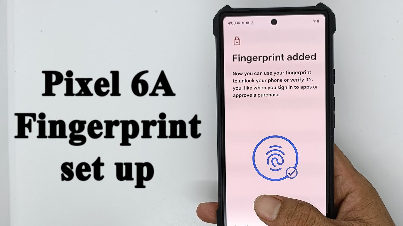How to add a fingerprint lock screen on google pixel 6a - YouTube