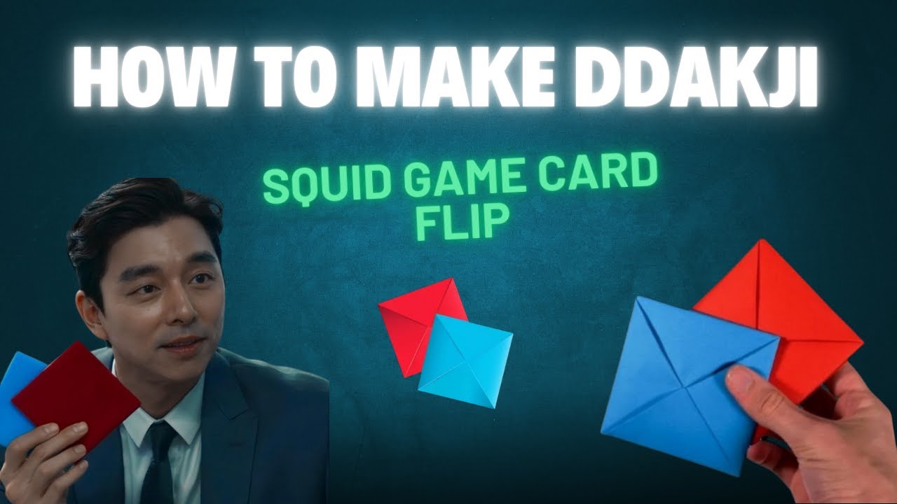 How To Make Ddakji | Squid Game Card Flip - YouTube
