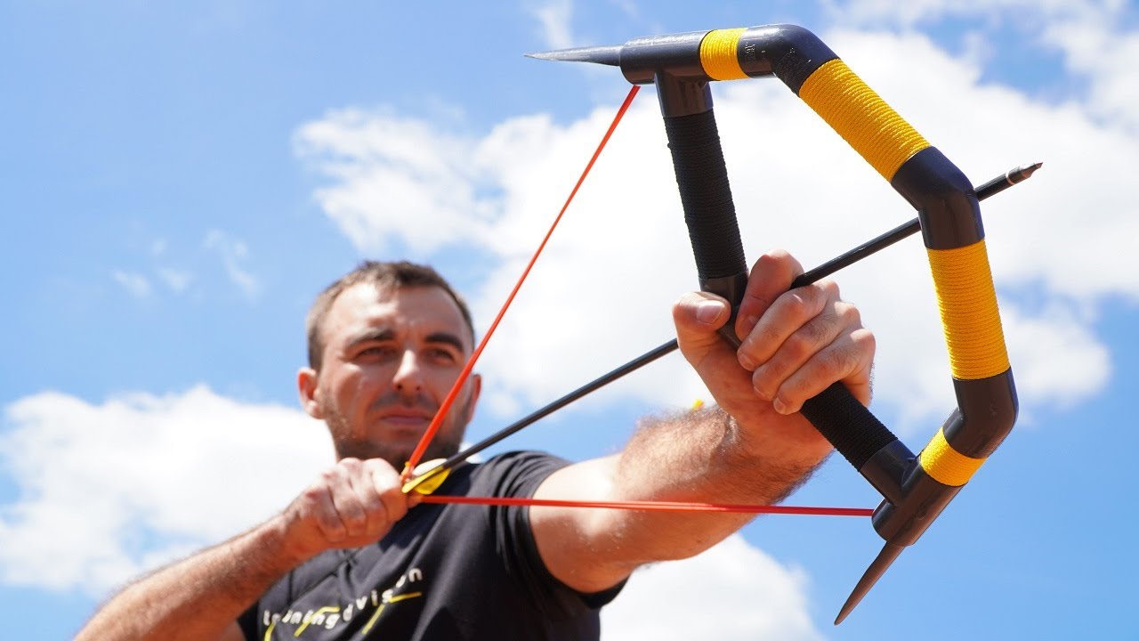 Make a Powerful PVC Pipe Bow at Home - Plastic Hunting Bow - YouTube