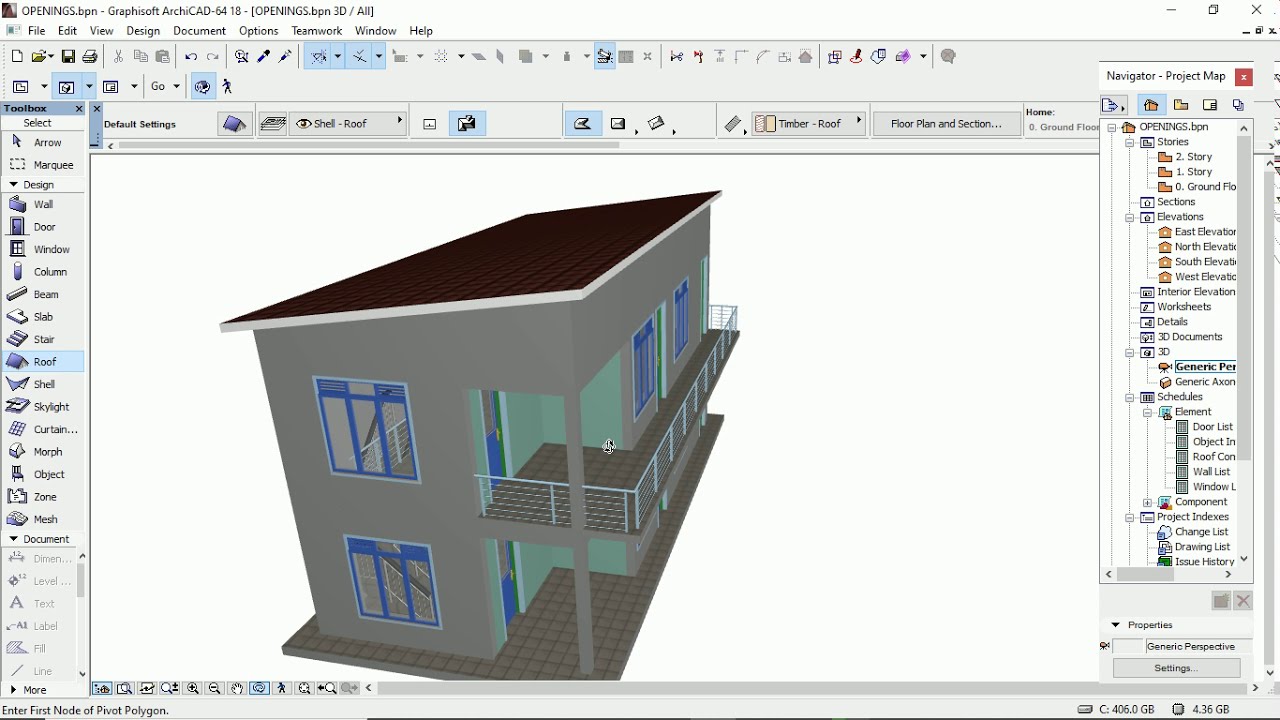 15.HOW TO CREATE SINGLE PLANE ROOF IN ARCHICAD| Mu Kinyarwanda - YouTube