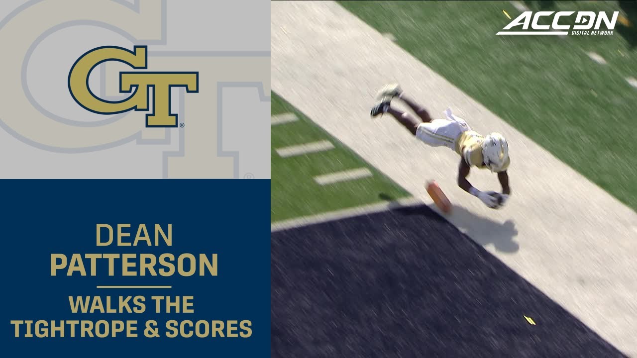 Georgia Tech WR Dean Patterson Walks The Tightrope - YouTube