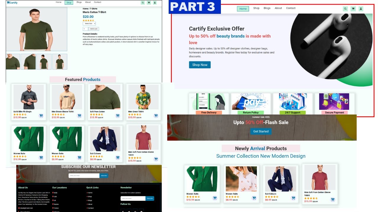 How To Make Responsive Ecommerce Website Design Using HTML CSS And JavaScript Step By Step FREE ...