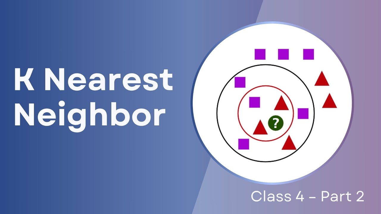 KNN Algorithm In Machine Learning | K Nearest Neighbor! | 2025 - Class 4 - part 2 | Learnseries ...
