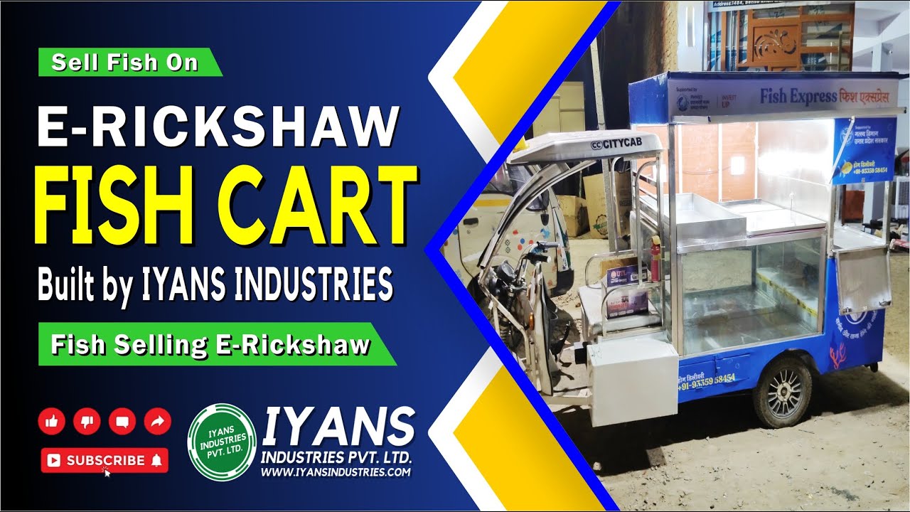 Fish Selling E-Rickshaw | E-Rickshaw Fish Cart | E-Rickshaw Fish Shop ...