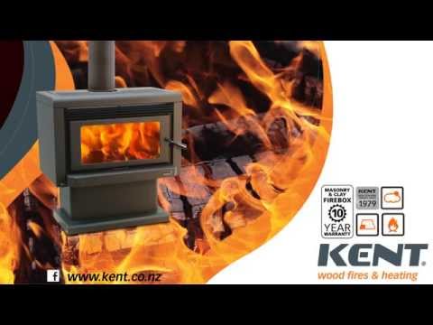 Kent Signature Freestanding Wood Fire Demonstration - YouTube