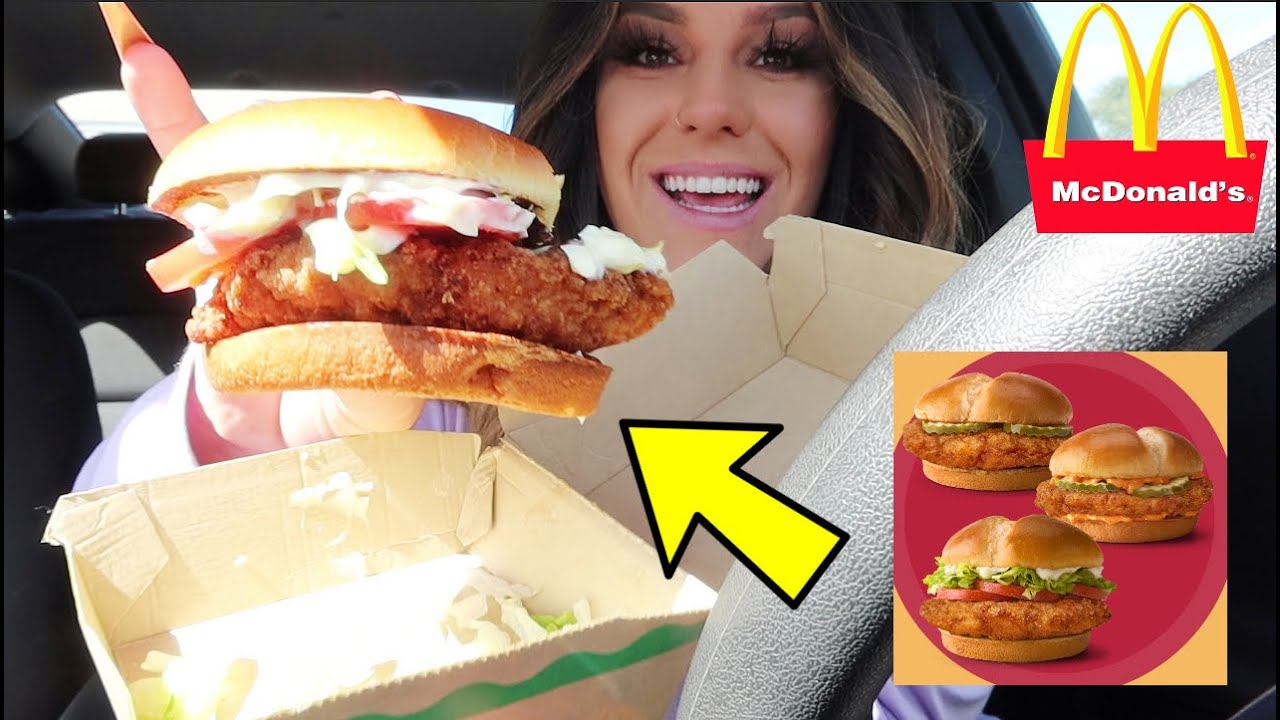 Trying Mc Donald's NEW Chicken Sandwiches🍟🍗 - YouTube