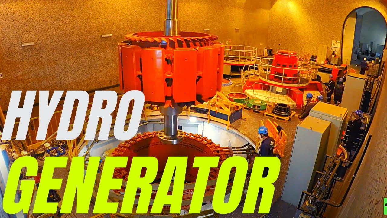 HYDROELECTRIC GENERATOR construction TIME LAPSE | Hydro power plant ...