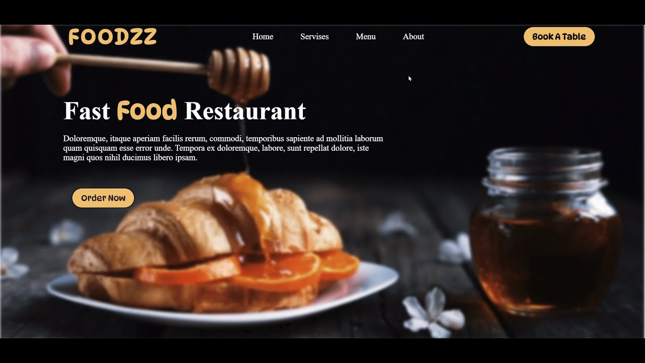 HOW TO MAKE 🍕FOOD WEBSITE LAYOUT BY USING HTML & CSS IN STEP BY STEP ...
