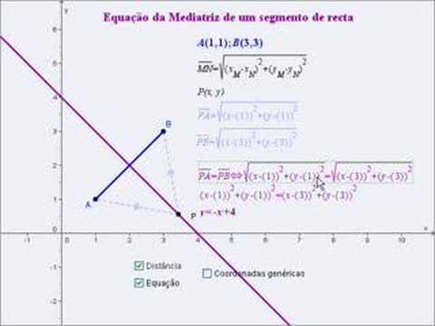 Mediatriz de um segmento de recta - YouTube