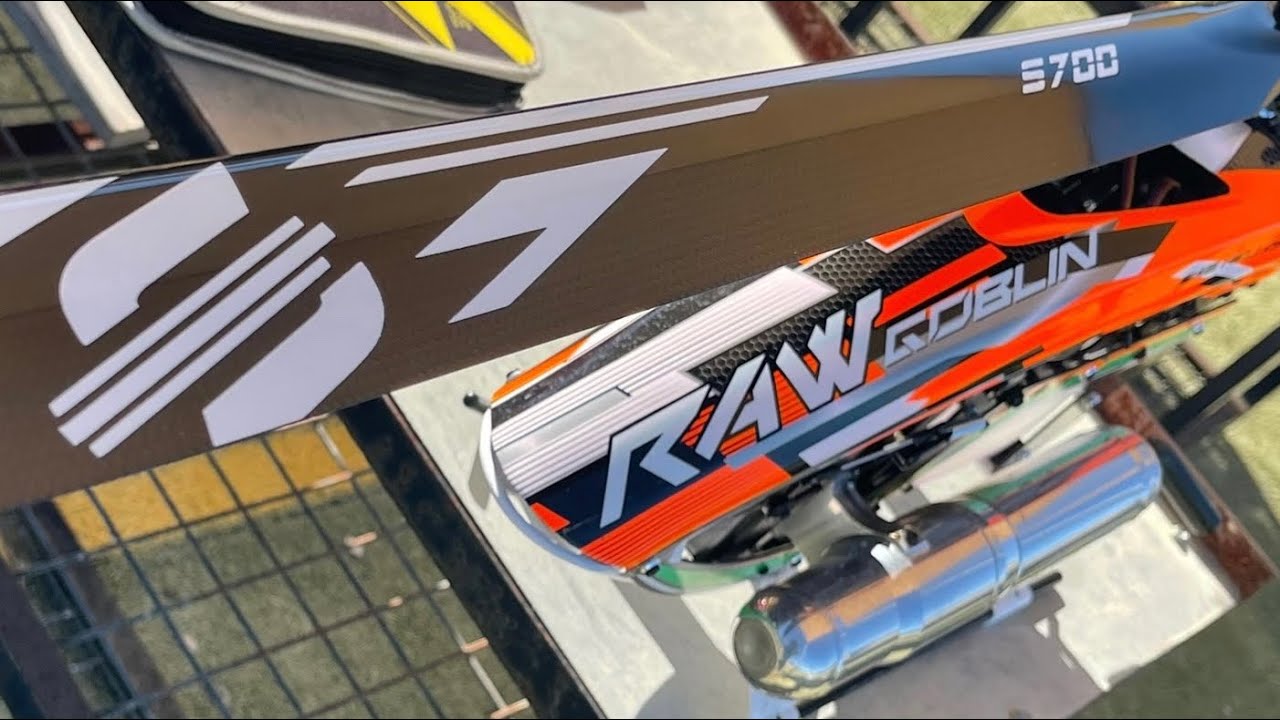 SAB Goblin Raw Nitro with new SAB S700 blades - YouTube