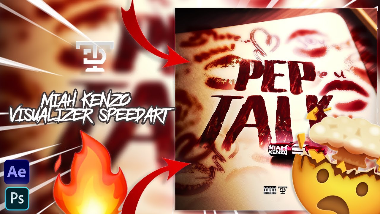 "Pep Talk" Miah Kenzo Visualizer Speedart I Taha Designs - YouTube