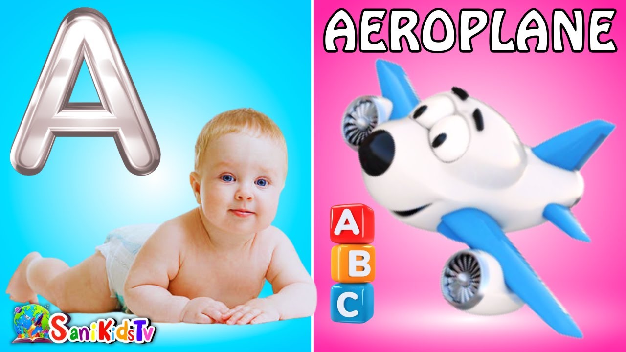 Phonics Song 2 with TWO Words in 3D - A For Aeroplane - ABC Alphabet ...