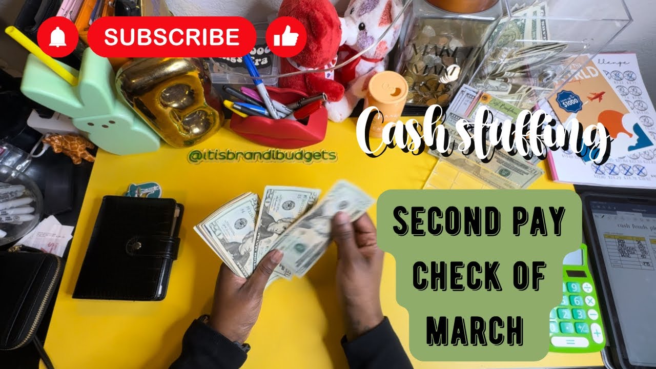 Second pay of March!! Cash stuffing - YouTube