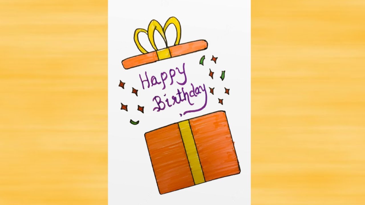 Birthday Cards| Birthday Card Drawing Easy| How to make Birthday Card ...
