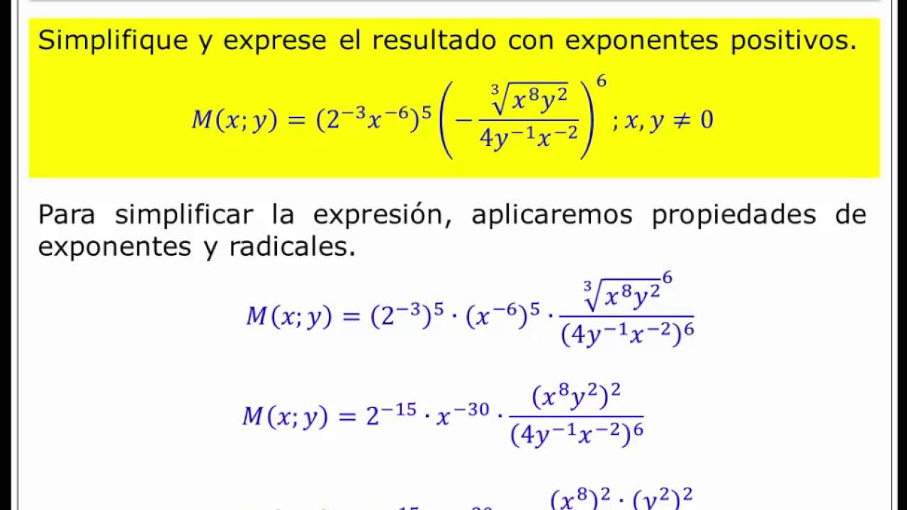 Teoría de exponentes y radicales - YouTube