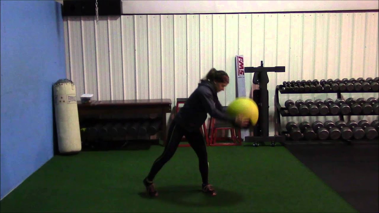 Medicine Ball Rotational Slam - YouTube
