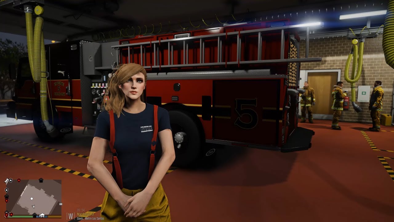 Gta 5 LSFDFR Playing As a City Of Davis Female Firefighter First ...